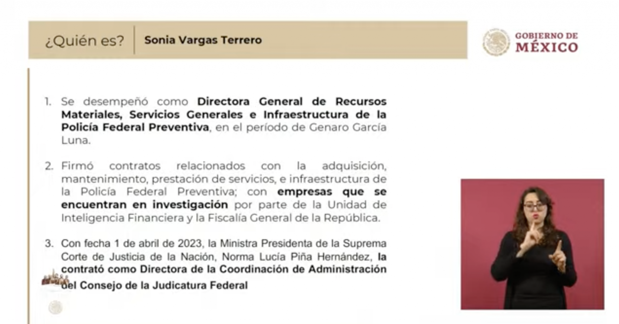 Sonia Vargas sí laboró en equipo de García Luna, pero no tiene ...