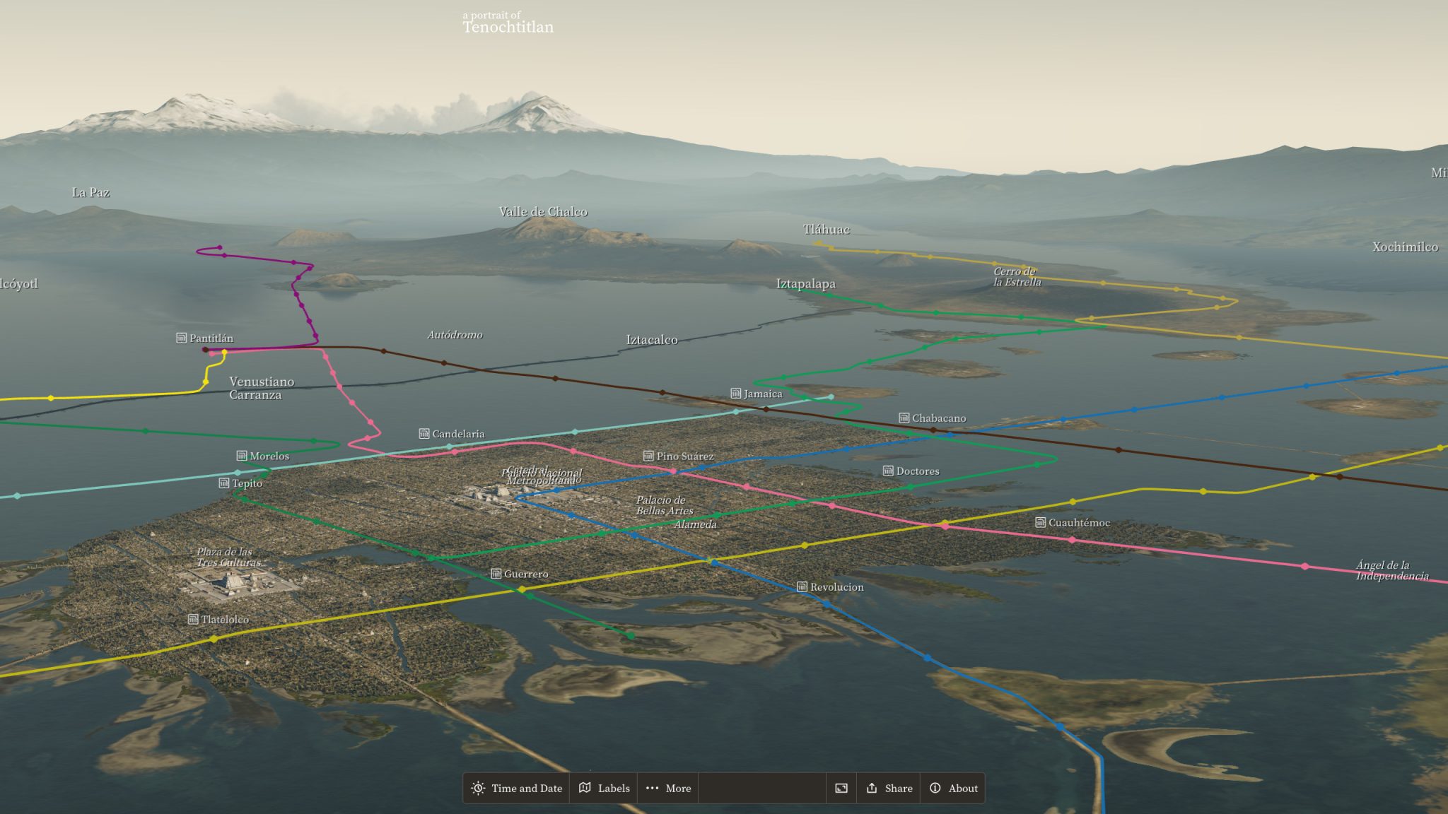 FOTOS ¬ Tenochtitlan: construyen mapa interactivo en 3D