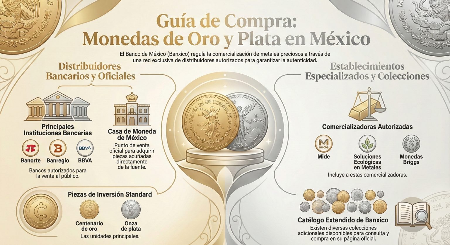 Precio del centenario de oro y la onza de plata hoy 16 de febrero